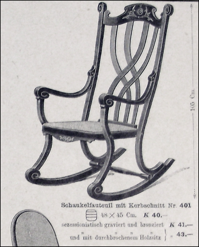 Una mecedora Secession de Hermanos Thonet. – Mueble de Viena